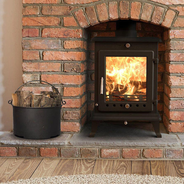 Ekol Crystal 8 Multifuel Wood Burning Stove 8kW Cast Iron Traditional ...